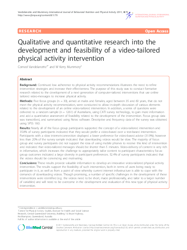 (PDF) Qualitative and quantitative research into the development and ...