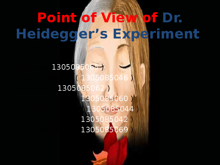 (PPT) Point of View of Dr. Heidegger’s Experiment