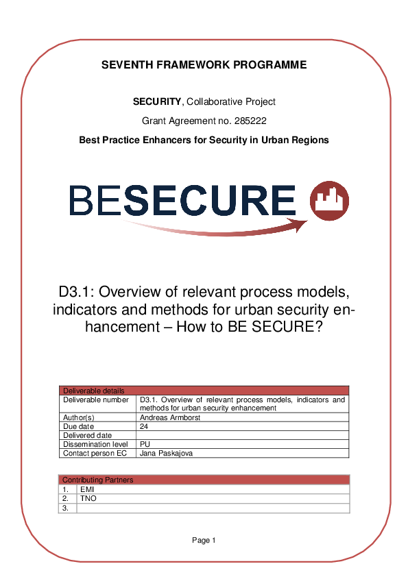 (PDF) BESECURE report D3.1 | Andreas Armborst - Academia.edu