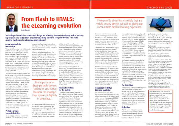 (PDF) 2012: From Flash to HTML5: The Elearning Evolution