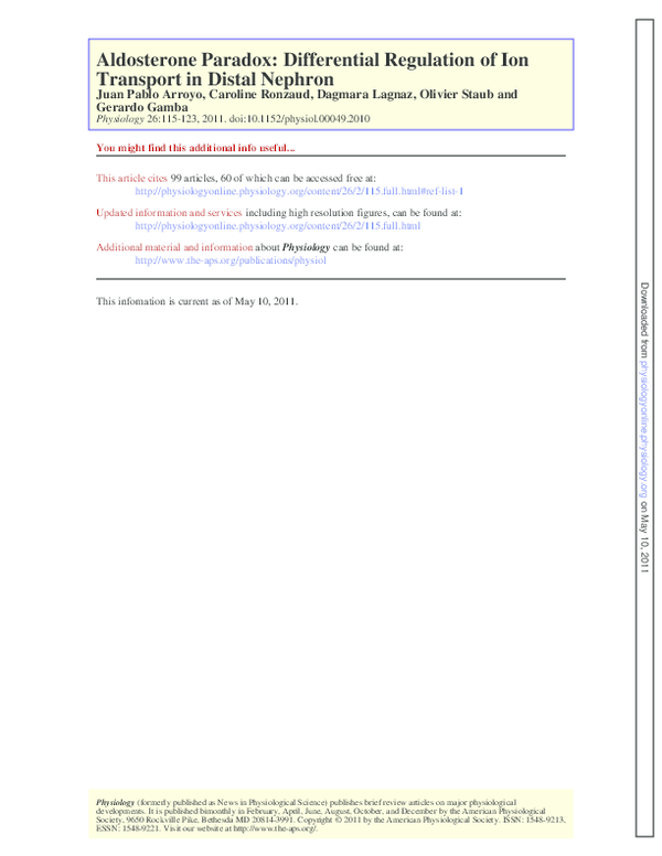 (PDF) Aldosterone paradox: differential regulation of ion transport in ...