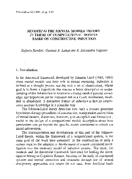 (PDF) Revisiting the Mental Models Theory in Terms of Computational Models Based on Constructive ...