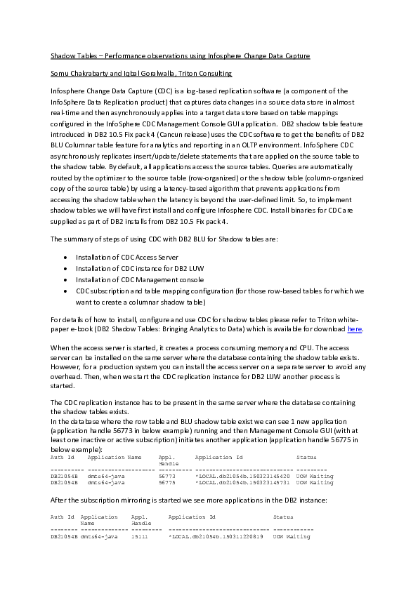 (PDF) Installation of CDC Access Server Installation of CDC instance ...