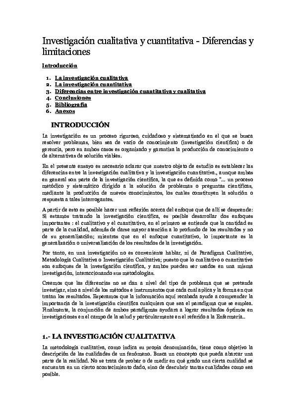 (PDF) Investigacion cualitativa y cuantitativa