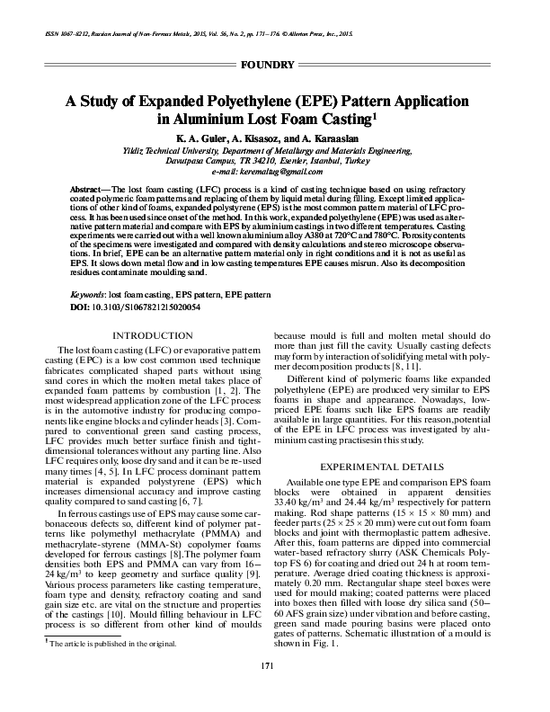 (PDF) A study of expanded polyethylene (EPE) pattern application in ...
