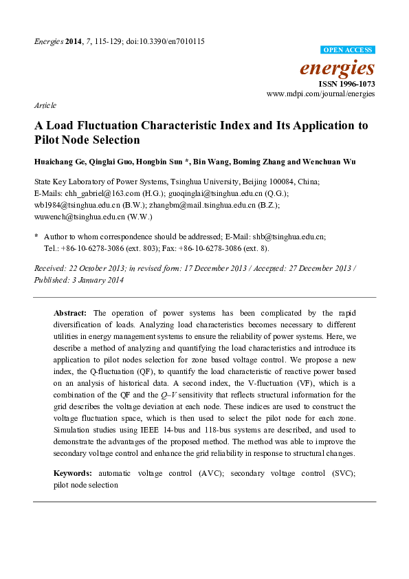 Pdf Hierarchical Load Tracking Control Of A Grid Connected Solid