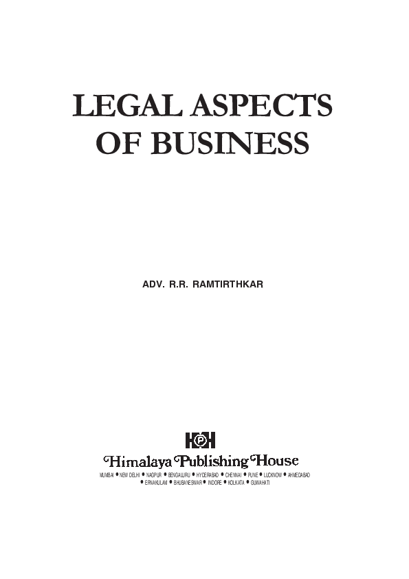 (PDF) LEGAL ASPECTS OF BUSINESS