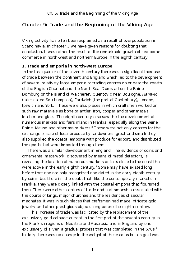 (DOC) Viking-Age and Early Medieval Scandinavia, chapter 5: Trade and ...