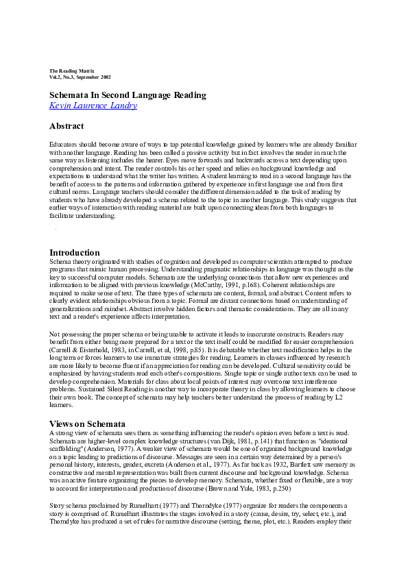 DOC Schemata In Second Language Reading Kevin Landry Academia edu doc-schemata-in-second-language-reading-kevin-landry-academia-edu