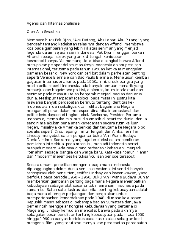 (DOC) Agensi dan Internasionalisme: Memanggungkan Indonesia di Peta ...