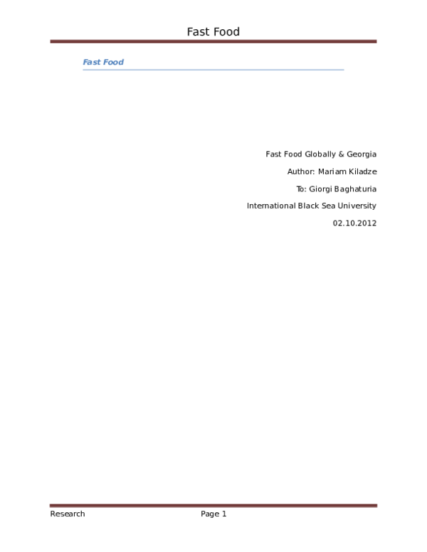 (DOC) Fast Food Research