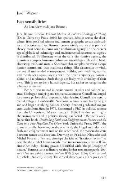 (PDF) Janell Watson Eco-sensibilities