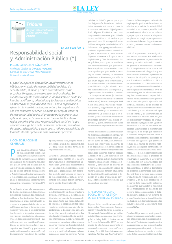 RESPONSABILIDAD SOCIAL Y ADMINISTRACIÓN PÚBLICA