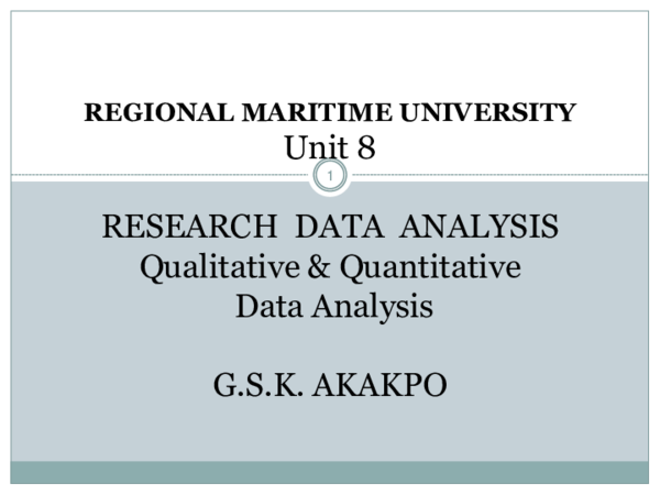 (PDF) Qualitative and Quantitative Data Analysis