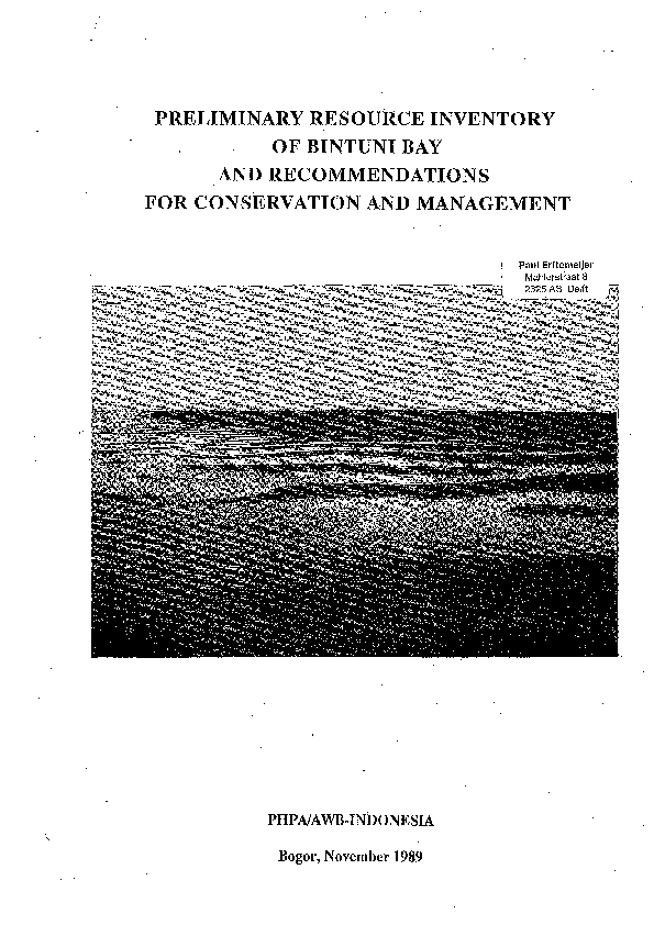 (PDF) Preliminary resource inventory of Bintuni Bay and recommendations ...