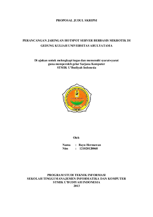 (PDF) PROPOSAL JUDUL SKRIPSI