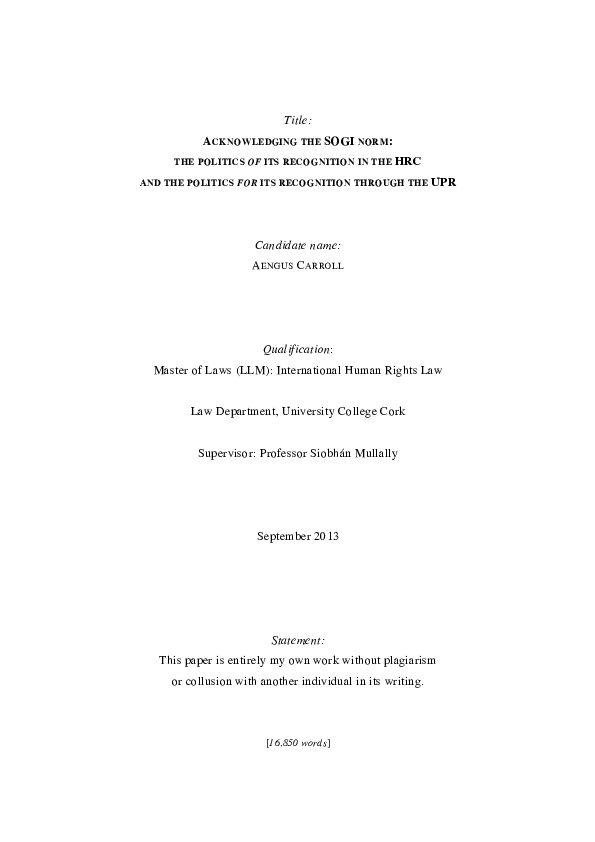 (PDF) Acknowledging the SOGI Norm (Sept. 2013)