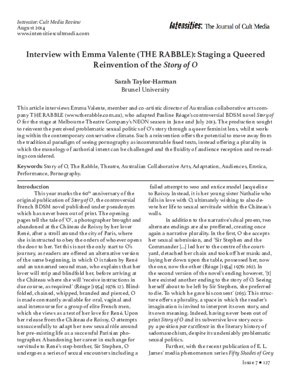 (PDF) Interview with Emma Valente (THE RABBLE): Staging a Queered ...