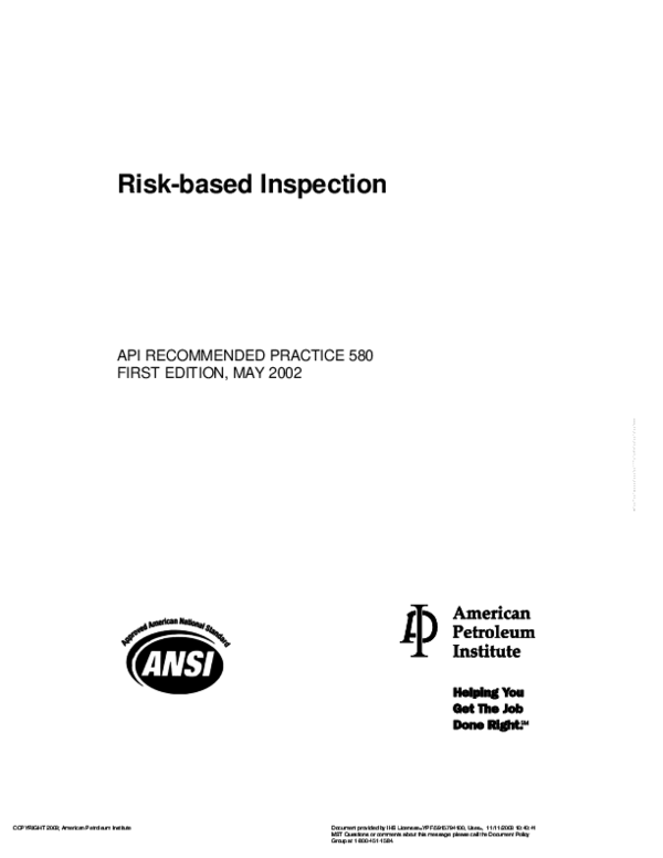 (PDF) Risk-based Inspection