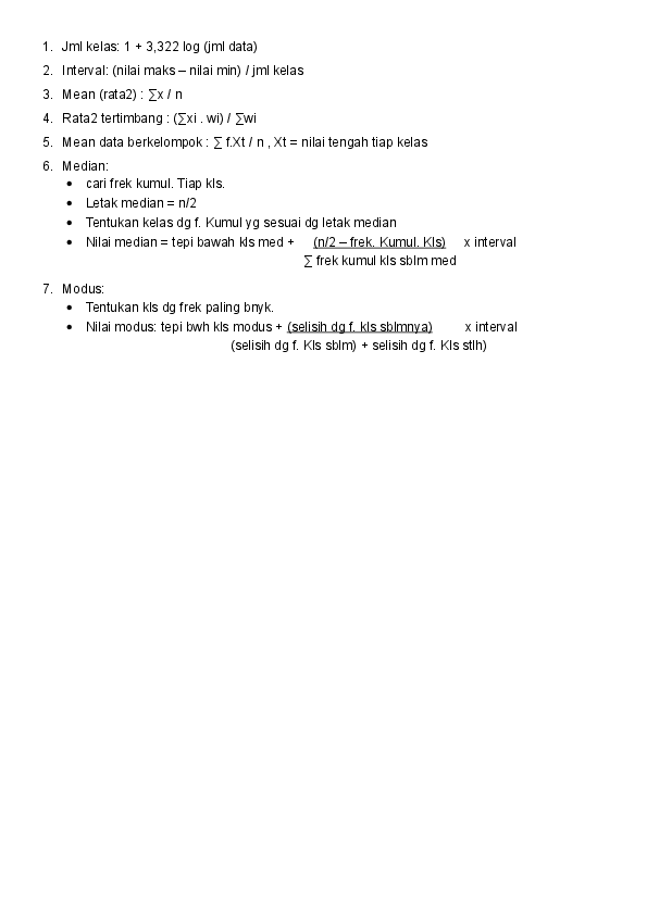 (DOC) Rumus statistik deskriptif