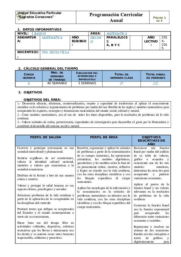 Planificacion Anual Planificacion Anual 2023 PORTADA Revista Mis