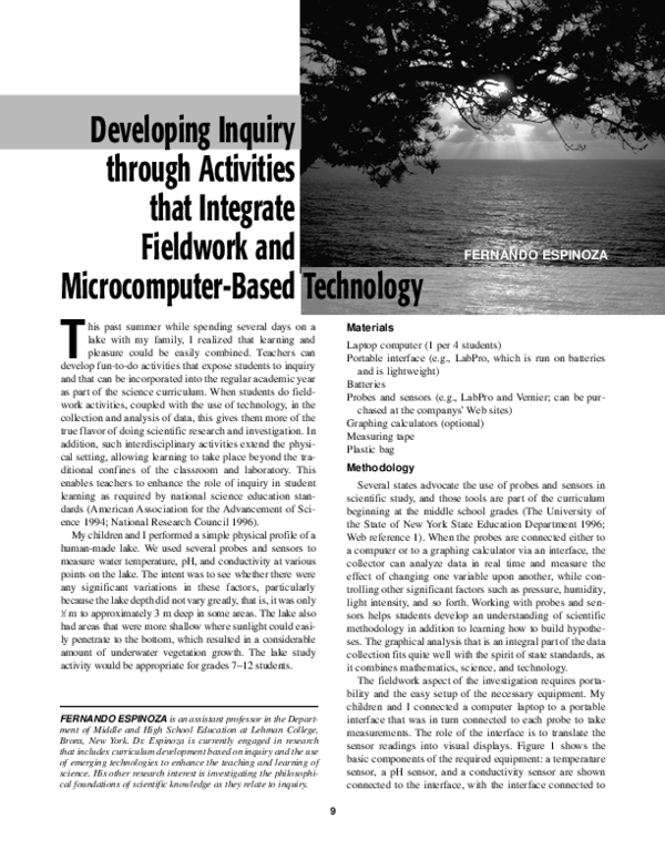 (PDF) Microcomputer-based Laboratories and Fieldwork