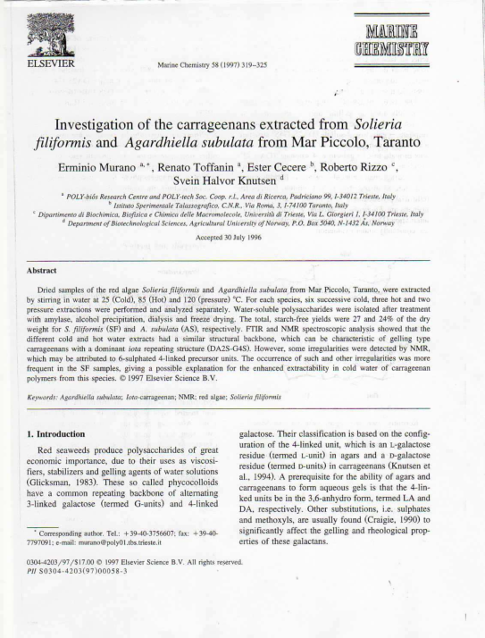 (PDF) Investigation of the carrageenans extracted from Solieria ...