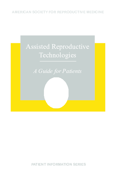 (PDF) Assisted Reproductive Technologies A Guide for Patients PATIENT ...