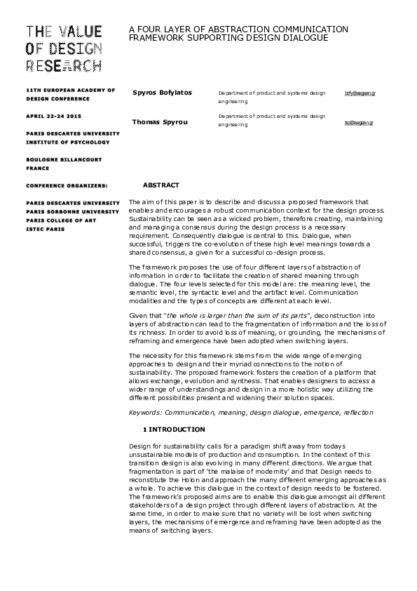 (PDF) A FOUR LAYER OF ABSTRACTION COMMUNICATION FRAMEWORK SUPPORTING ...