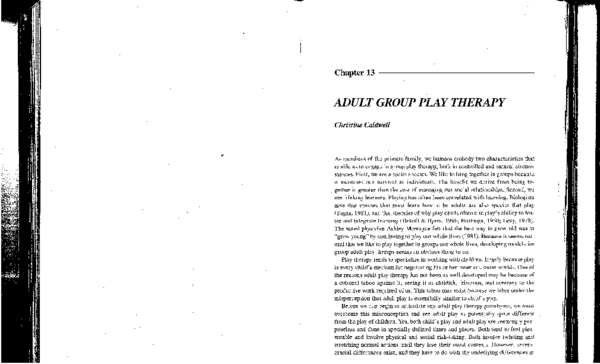 (PDF) Adult Group Play Therapy