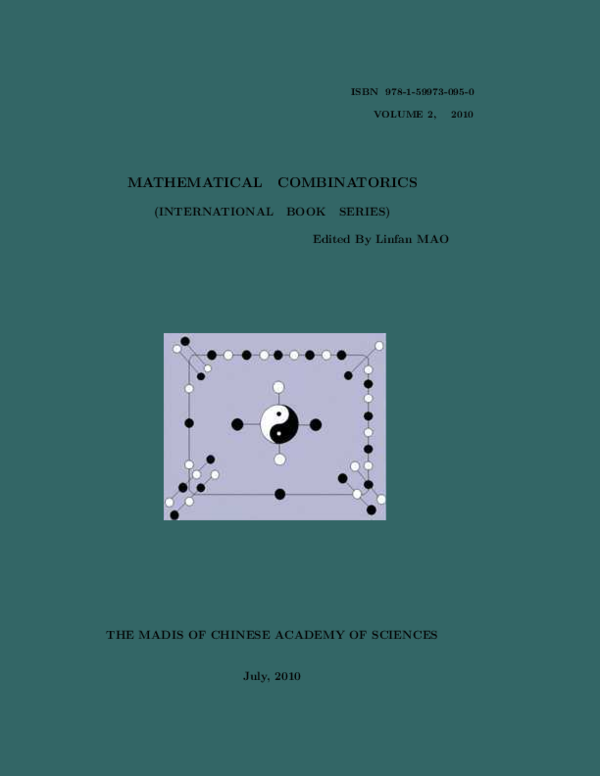 Pdf Mathematical Combinatorics International Book Series Volume 2