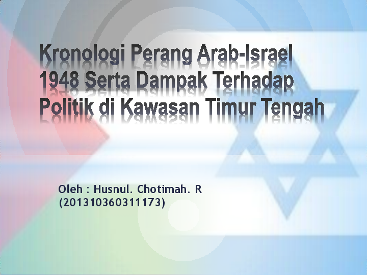 (PDF) perang arab-israel 1948