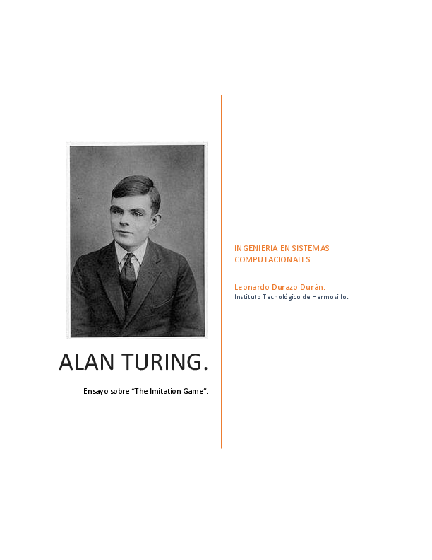 (PDF) Ensayo: "The Imitation Game"