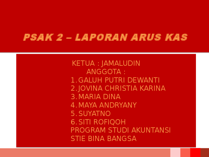 (PPT) PSAK 2 LAPORAN ARUS KAS