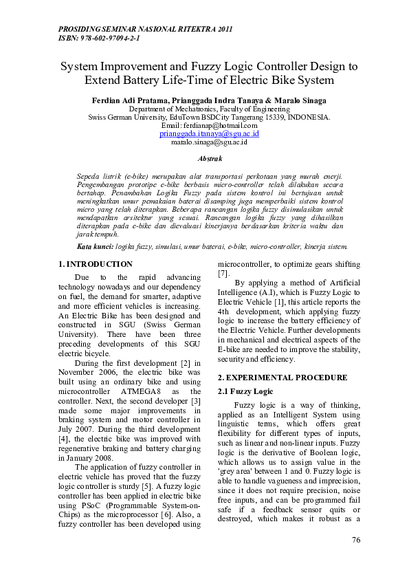 Pdf System Improvement And Fuzzy Logic Controller Design To Extend