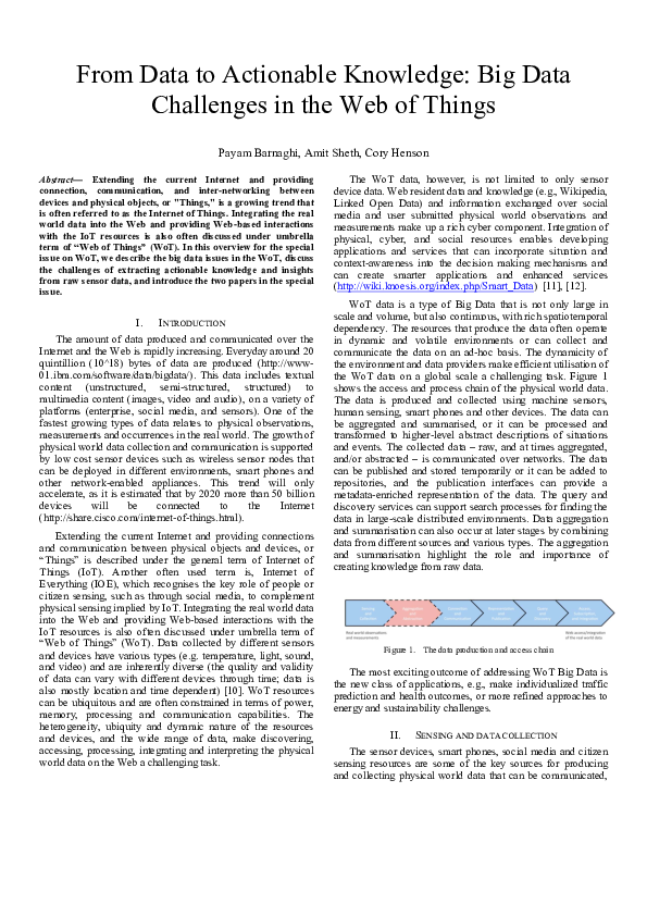 (PDF) From Data to Actionable Knowledge: Big Data Challenges in the Web ...