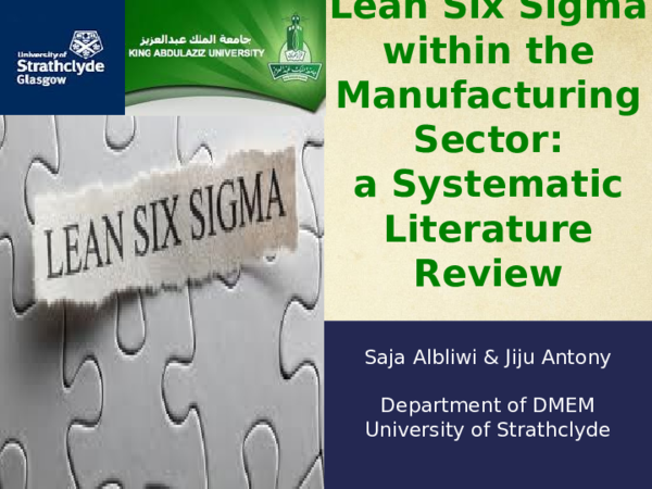 (PPT) Lean Six Sigma within the Manufacturing Sector: A Systematic Literature Review