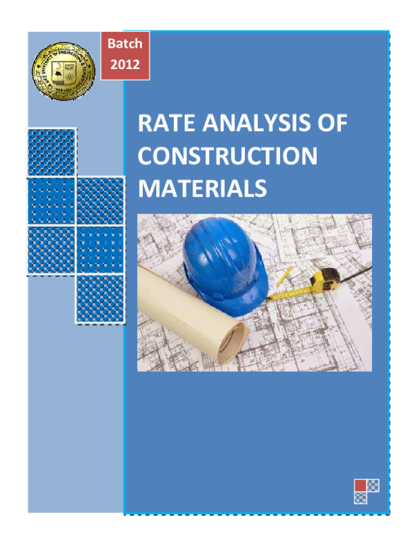 (PDF) Rate Analysis