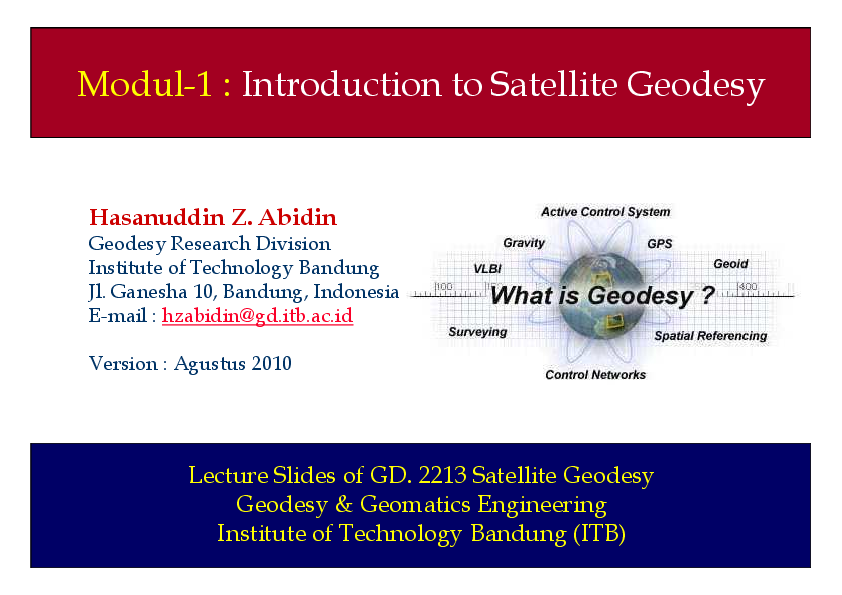 (PDF) Geodesi Satelit