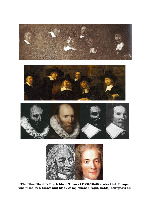 (DOC) The Blue Blood Is Black blood Theory (1100-1848) states that ...