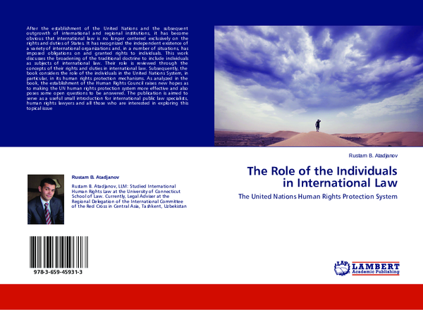 Pdf The Role Of The Individuals In International Law The United
