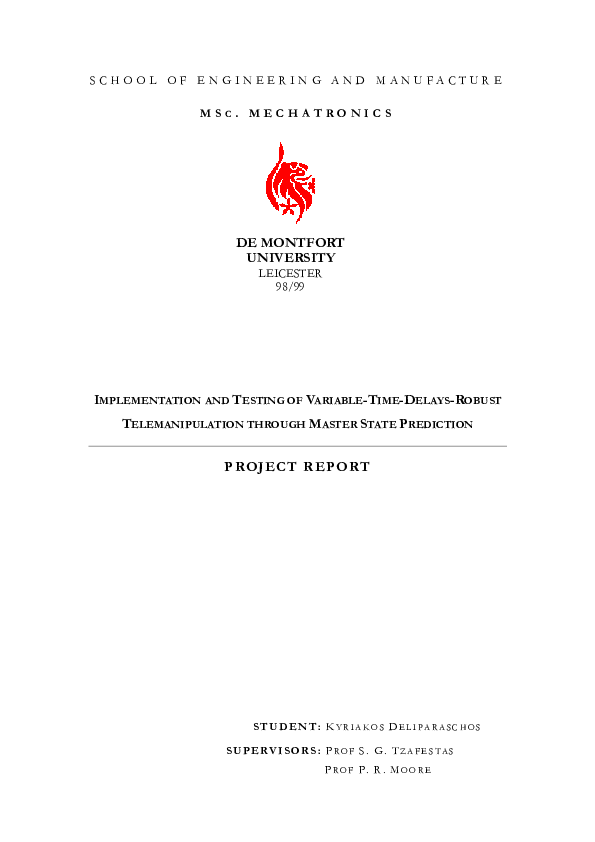 Pdf Implementation And Testing Of Variable Time Delays Robust