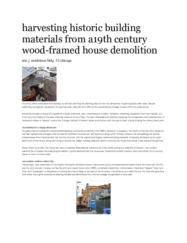 (DOC) harvesting historic building materials from yet another 19th ...