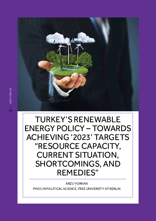 (PDF) Turkey’s Renewable Energy Policy - towards Achieving '2023 ...
