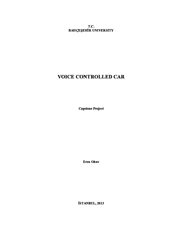 (DOC) Voice controlled car capstone project conceptional design