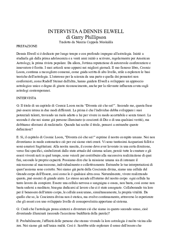 (DOC) INTERVISTA A DENNIS ELWELL