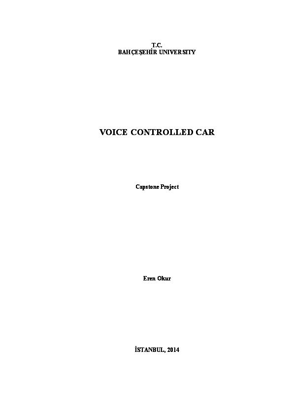 (DOC) Voice controlled car final report