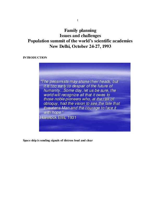 (PDF) Family planning Issues and challenges