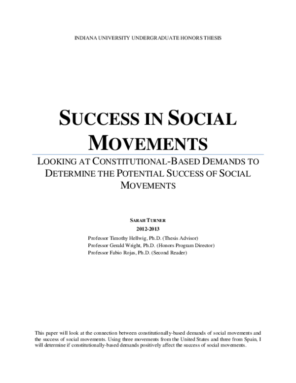 (PDF) success social movements