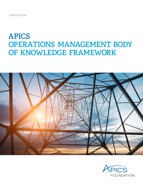 (PDF) Guide to the Operations Management Body of Knowledge OMBOK